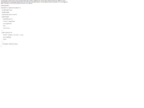 A Linked Stack Is Implemented Using A Standard Node