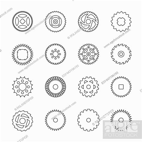 Set Of Gears Vector Illustration Stock Vector Vector And Low Budget Royalty Free Image Pic