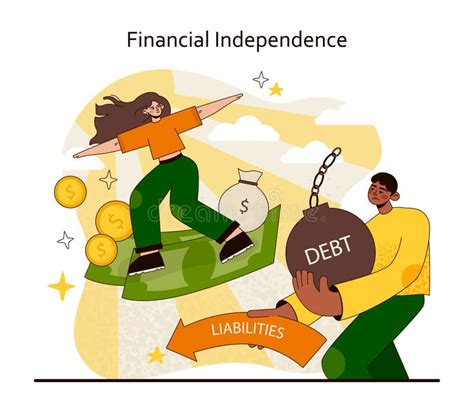 Financial Independence Concept Overcoming Debt And Embracing Savings