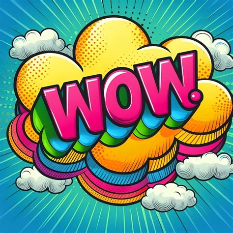 Premium Photo A Colorful Picture Of The Word Wow Effect