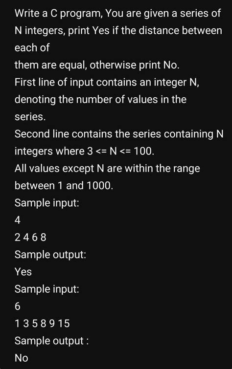 Solved Write A C Program You Are Given A Series Of N