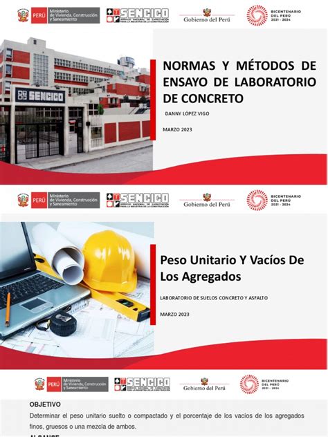 Normas Y Métodos De Ensayo De Laboratorio De Concreto Danny López Vigo