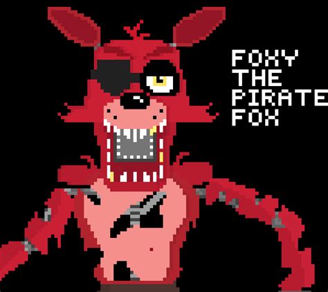 FNAF Pixel Art 4 Foxy R Fivenightsatfreddys