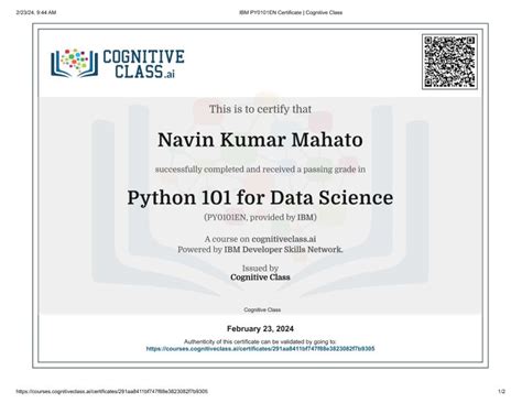 Navin Kumar Mahato On Linkedin Datascience Python Ibm Certificate Achievementunlocked