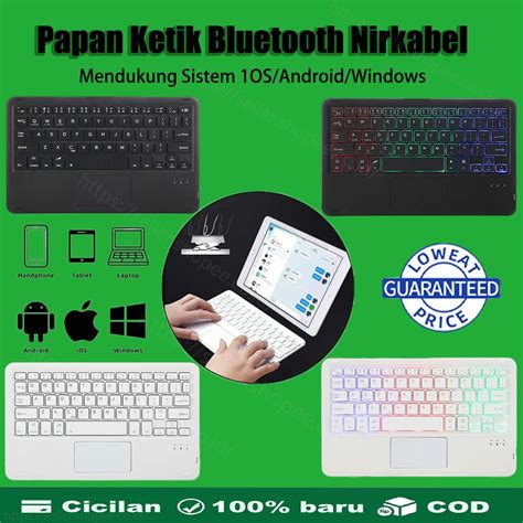 Jual Keyboard Wireless Bluetooth Rechargeable Untuk Android Windows Dilengkapi Dengan Touchpad