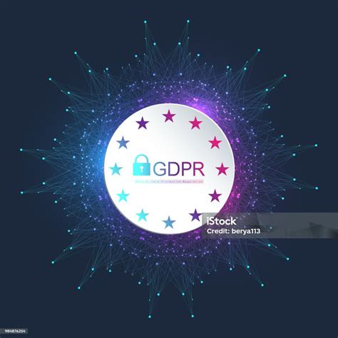 Gdpr일반 데이터 보호 규정 점선으로 된 유럽 지도 및 플래그 개인정보의 보호입니다 벡터 일러스트 레이 션 2018년에 대한 스톡 벡터 아트 및 기타 이미지 Istock