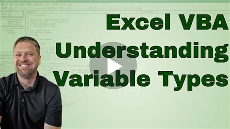 Excel Vba Understanding Variables Youtube