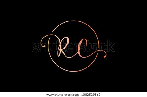 Immagine Vettoriale Stock 1082529563 A Tema Rc Cr Circular Cursive