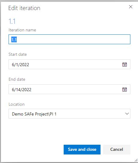 Safe® In Azure Devops Iterations