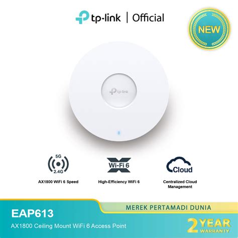 Jual TP LINK EAP613 AX1800 Wireless Router Ceiling Mount WiFi 6 Access Point 1800Mbps Shopee