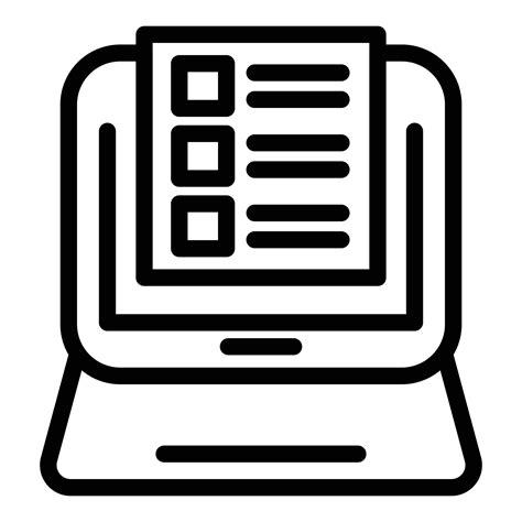 Online Assignment Icon Outline Style 15603557 Vector Art At Vecteezy