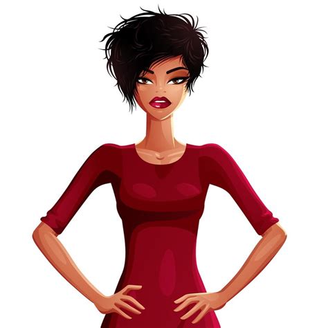 Premium Vector Beautiful Tanned Woman Upper Body Portrait Colorful
