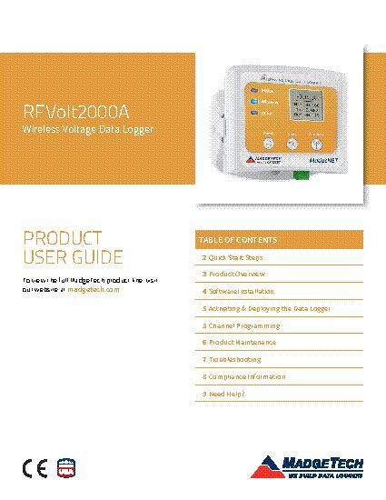 RFVolt A Datasheet The RFVolt A Is A Wireless Voltage Data Logger