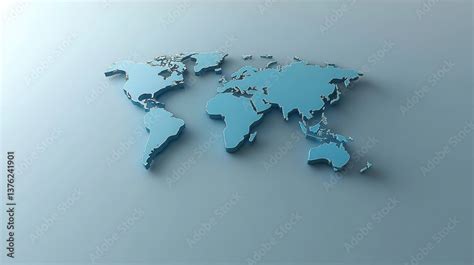 World Map Illustration Highlighting Global Connectivity And Geopolitical Context In The