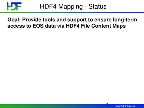 PPT HDF4 Mapping Status And Proposal PowerPoint Presentation Free