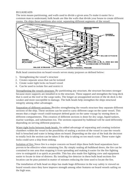 Bulkheads Pdf Ships Freight Transport