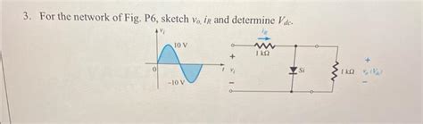 Solved 3 For The Network Of Fig P6 Sketch Vo IR And Chegg Com