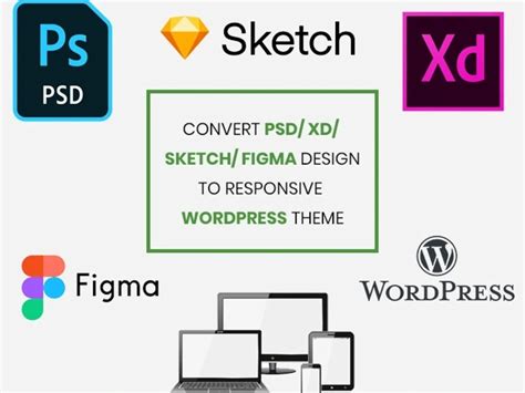 psd xd sketch figma design to responsive wordpress site upwork