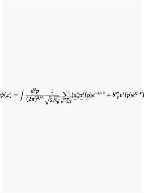 Quantized Dirac Field Sticker For Sale By Noethersym Redbubble