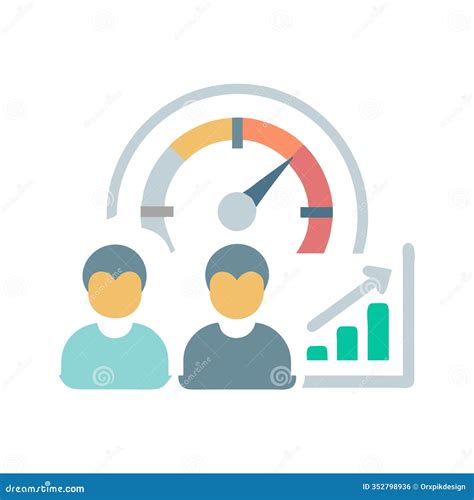 Icon For Overview Of Employee Performance Metrics Stock Vector