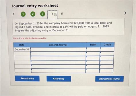 Solved Journal Entry Worksheet 1 2 5 On September 1 2024