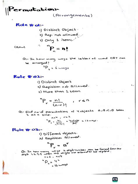 Permutation Combinations And Probability Pdf
