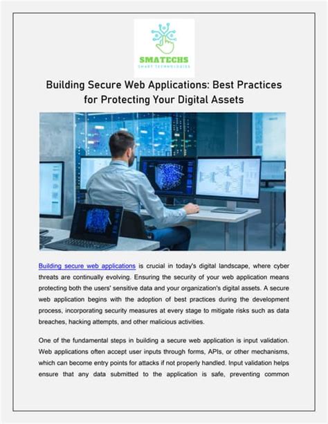 Building Secure Web Applications Best Practices For Protecting Your