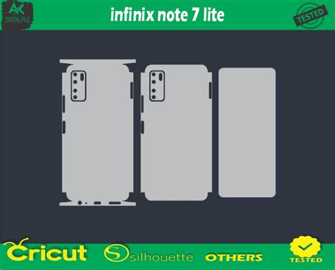 Infinix Note Lite Skin Vector Template