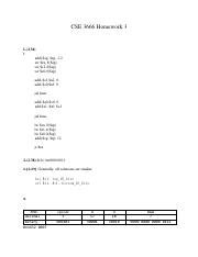 HW3 Solutions 1 Pdf CSE 3666 Homework 3 1 2 34 F Addi Sp Sp 12 Sw Ra 8 Sp Sw S1 4 Sp