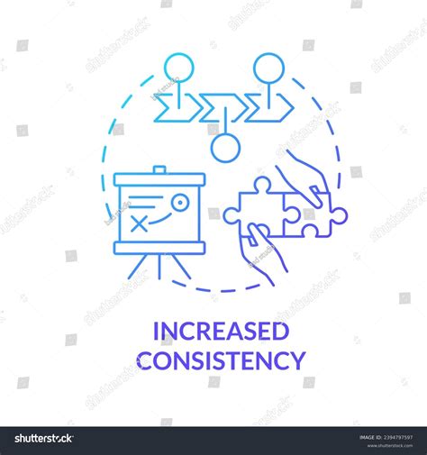 Increased Consistency Blue Gradient Concept Icon Stock Vector Royalty