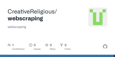 Github Creativereligiouswebscraping Webscraping