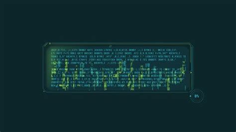 medium text decoding window with color glitch effect stock video