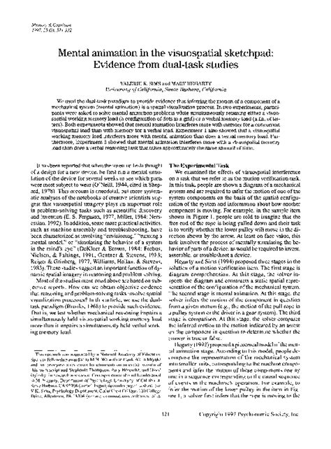 Pdf Mental Animation In The Visuospatial Sketchpad Evidence From