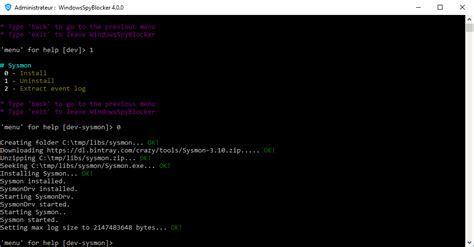 Sysmon Windowsspyblocker