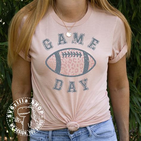 Game Day Leopard Football Svg Football Mom Png Football Game Day Cut
