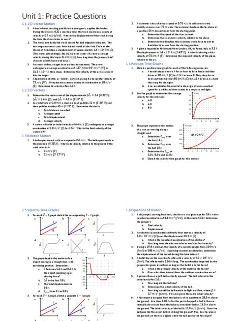 hw01 kinematics pdf velocity projectiles
