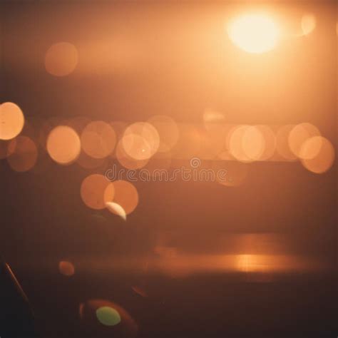 Abstract Orange Bokeh Lights At Night City Stock Illustration Illustration Of Urban Warm