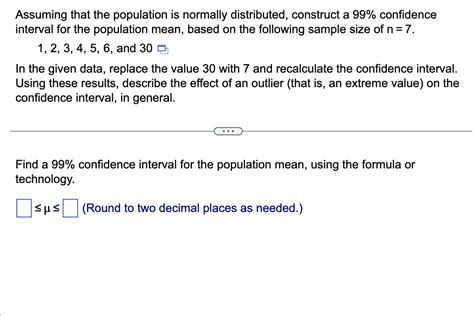 Solved Assuming That The Population Is Normally Distributed