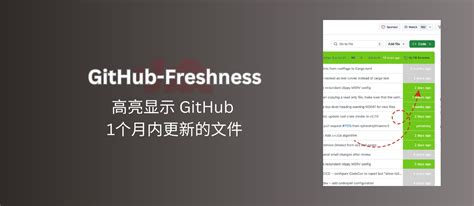 Github Freshness 高亮显示 Github 中 1 个月内更新的文件 小众软件