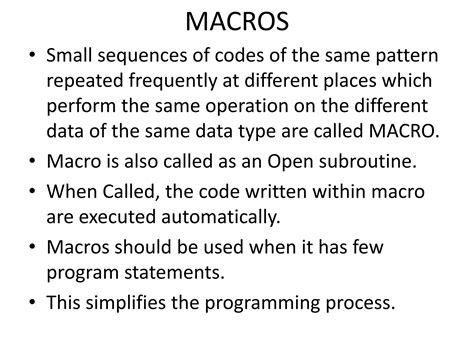 Chap6 Procedures And Macros Pptx