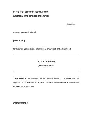 In The Ex Parte Application Of Capebar Co Doc Template PdfFiller