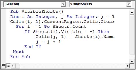 Get Sheet Names