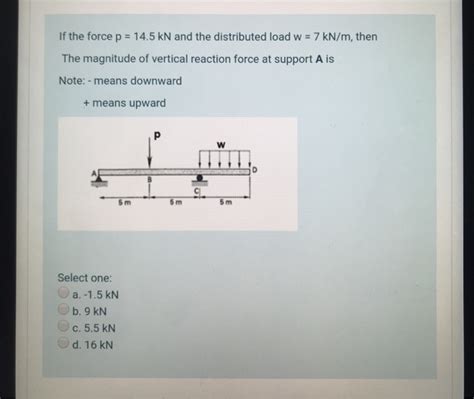 solved if the force p 14 5 kn and the distributed load w