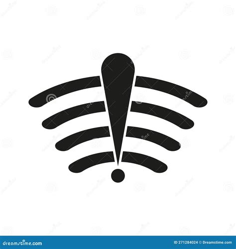 Wifi Exclamation Mark Icon Vector Illustration Stock Vector Illustration Of Broken Radio