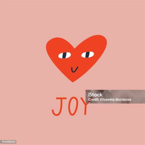 얼굴과 글자 기쁨으로 마음의 귀여운 손으로 그린 벡터 일러스트 레이 션 0명에 대한 스톡 벡터 아트 및 기타 이미지 0명 공휴일 귀여운 Istock