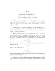 HW7 Fall22 Pdf AE 485 Homework Assignment No 7 Oct 27 2022 Due Nov
