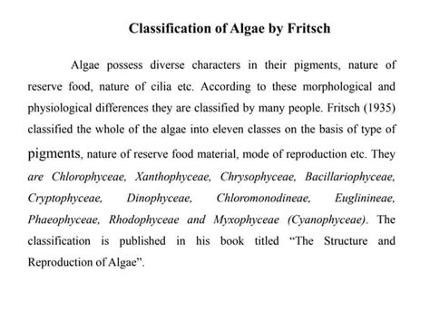 Algae Classificationpptx