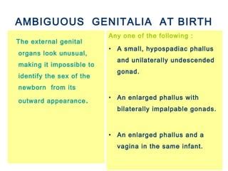 Ambiguous Genitalia Presentation Ppt