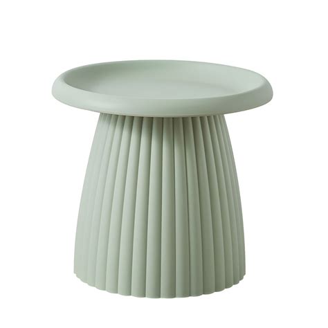 Modern Round Pedestal Coffee Table Acrylic Pink Coffee Table Pink 28l X 28w X 14h Ribbed