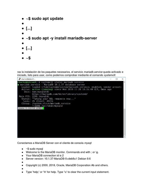 install mysql pdf mi sql servidor computación
